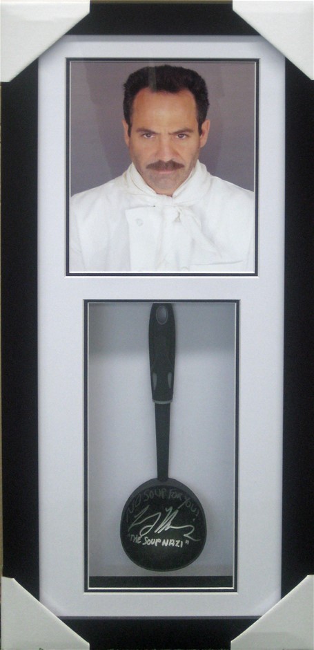 Soup Nazi Seinfeld Signed Soup Ladel framed Auction (0016-2187884 ...