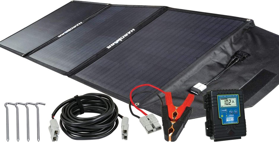 HARDKORR 150W Heavy Duty Portable Solar Panels with Crocskin Cell ...