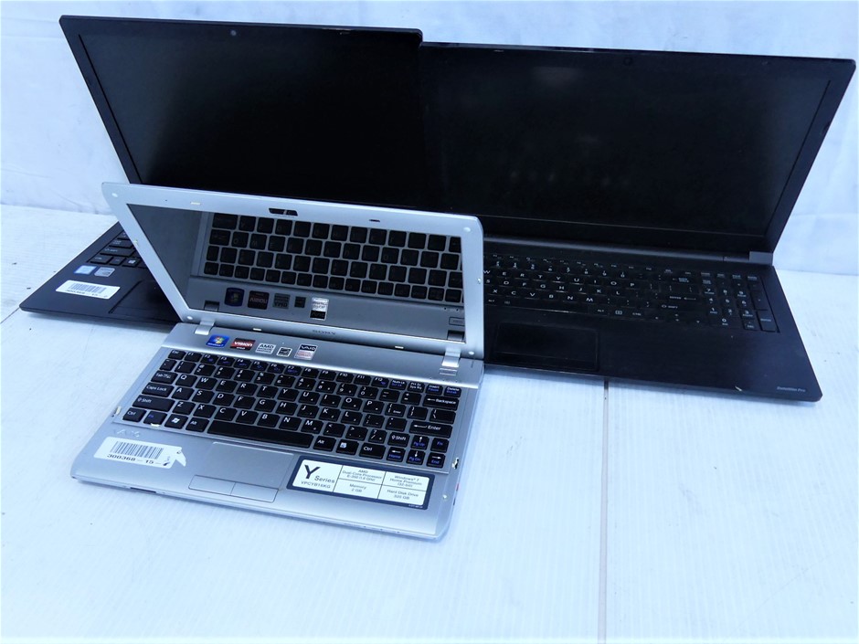 Bulk Lot of 3 Assorted Notebook PCs Auction (0010-2553136) | Grays ...