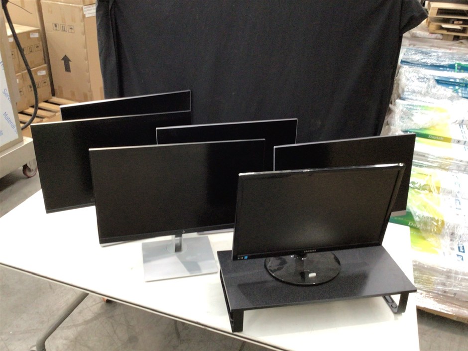 6 x Assorted Monitors and a Monitor Stand. Auction (0024-3025944 ...