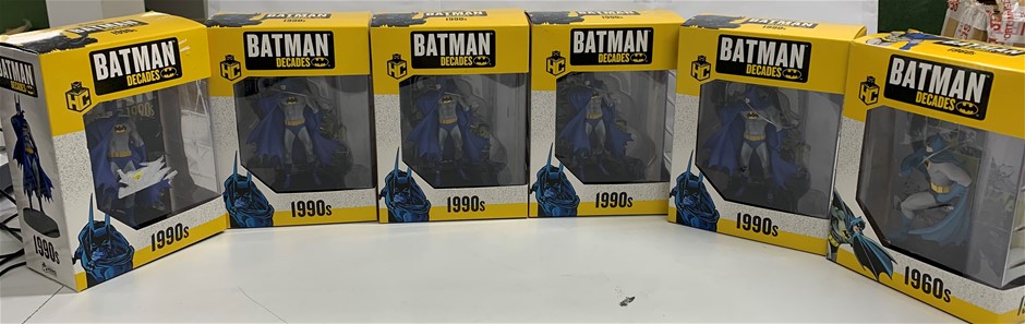 Bundle of 6x Assorted Batman Decades Figurines Auction (0122-2187905 ...