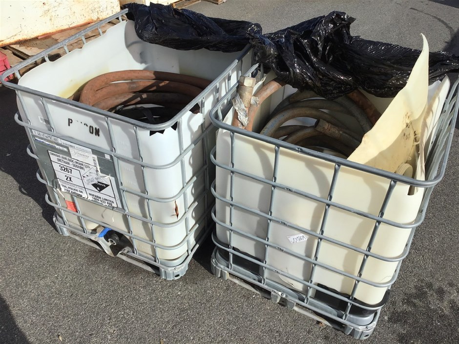 Two IBCs Containing Large Hydraulic Hoses Auction (0006-9042286 ...