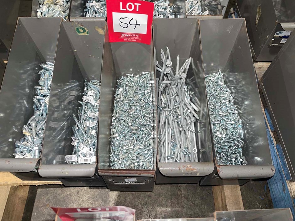 5 x Steel Containers Qty Assorted Fasteners Auction (0054-3025805 ...