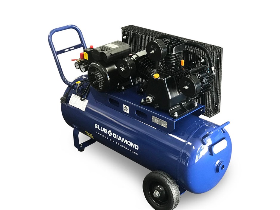 Unused Piston Air Compressor- Electric 3HP 18 CFM 100L - 125 PSI ...