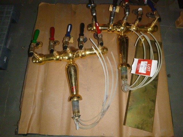 2x Beer Tap Dispensers - Gold Auction (0006-8017465) | Grays Australia