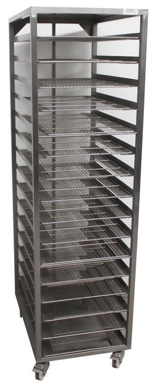CUSTOM MADE STAINLESS STEEL 16 TIER TROLLEY Auction (0098-5052932 ...