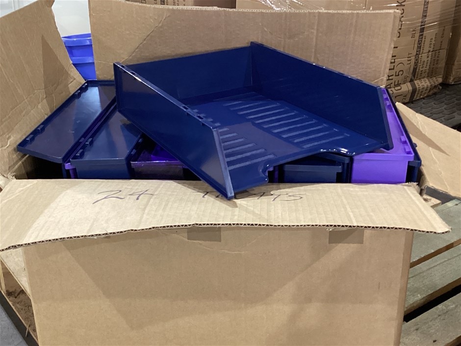 Inbox/Outbox Office Stationary Trays, Qty x 24 Auction (0026-8017468 ...