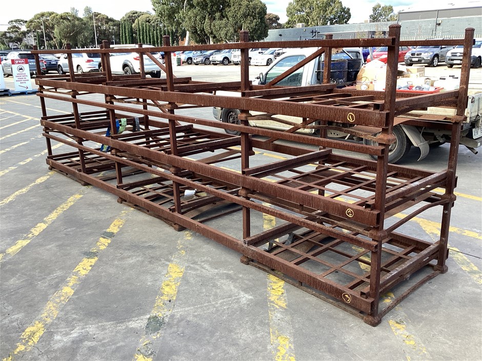 Large Stackable Metal Stillages, Qty x 3 Auction (0061-8017495) | Grays ...