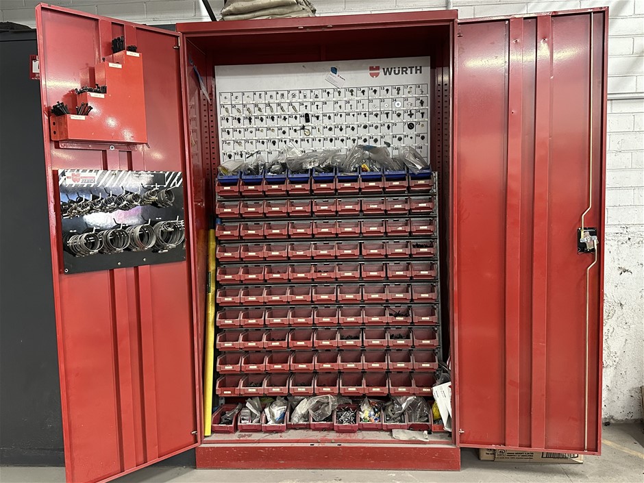 WURTH 2 Door Metal Cabinet with WURTH storage dividers Auction (0013 ...