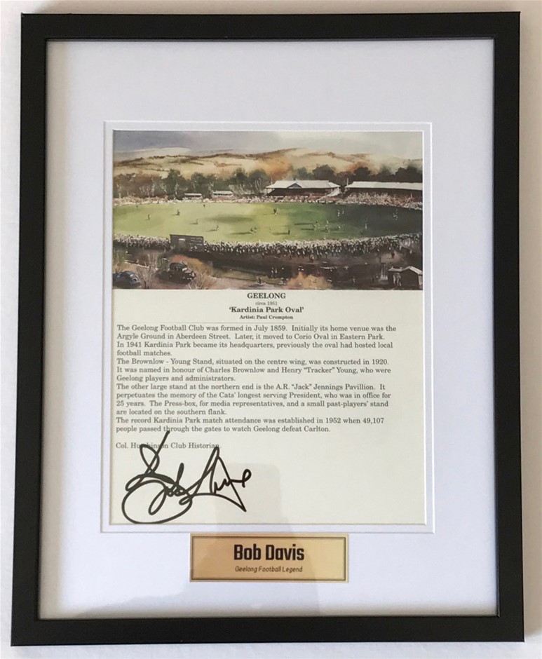 Bob Davis signed Geelong Legend Memorabilia Auction (0131-8017495 ...