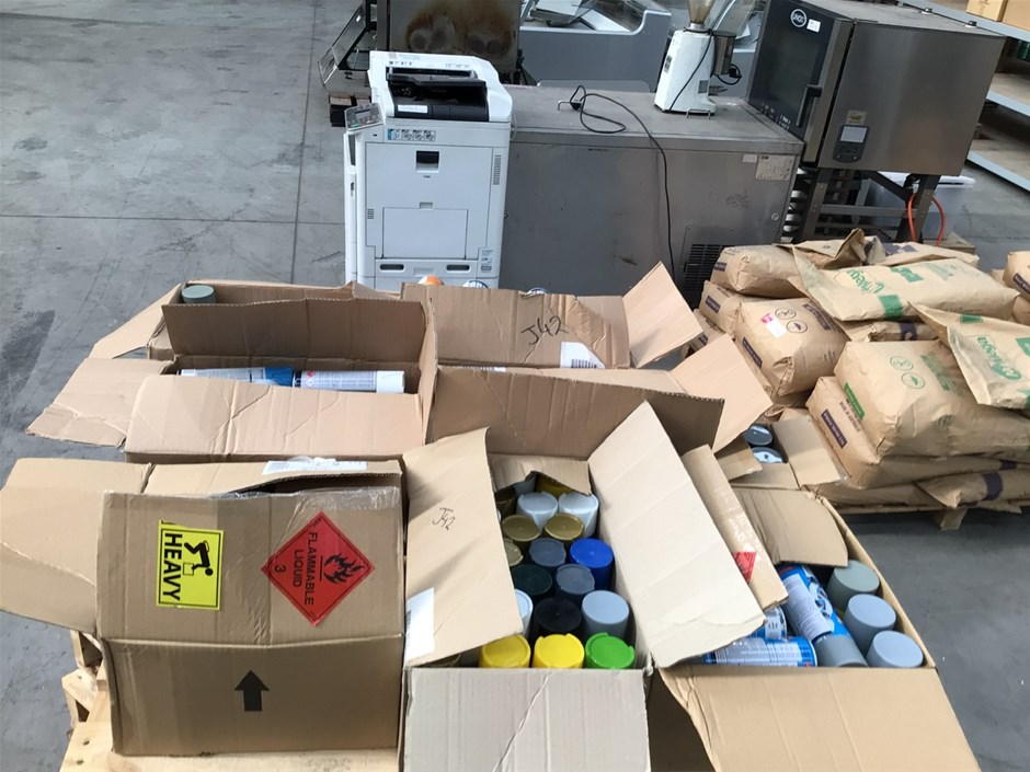 Pallet of Assorted Wattyl Spray Cans and Tins of Paint In Boxes Auction ...
