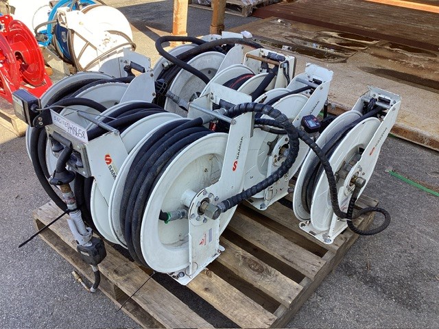 Approx 7 Samoa Hose Reels With Hoses Auction (0045-9043500) | Grays ...