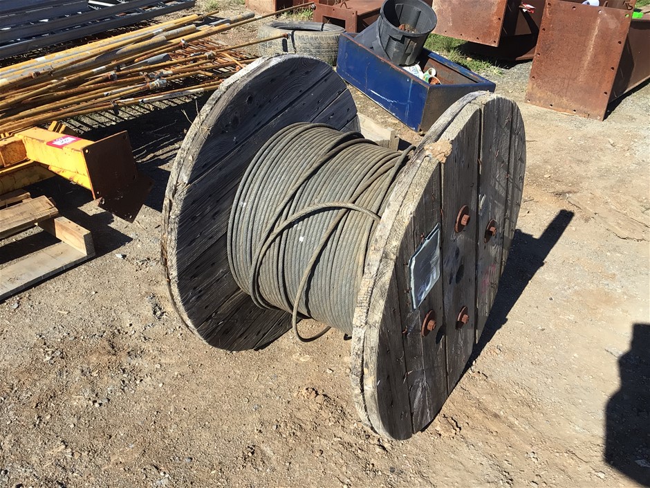 Timber Wheel With Metal Cable Auction (0024-3026443) | Grays Australia