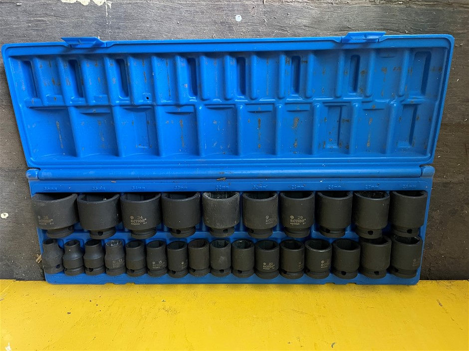 Action 10mm to 36mm HeaVy Duty socket set Auction (0137-8017716 ...