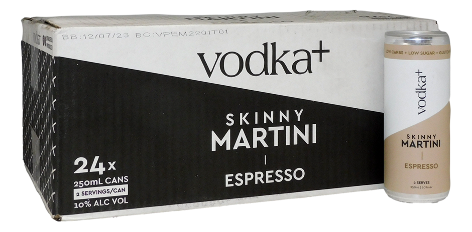 Vodka+ Skinny Martini Espresso Pre Mix Cans (24x 250mL) Aus Auction ...