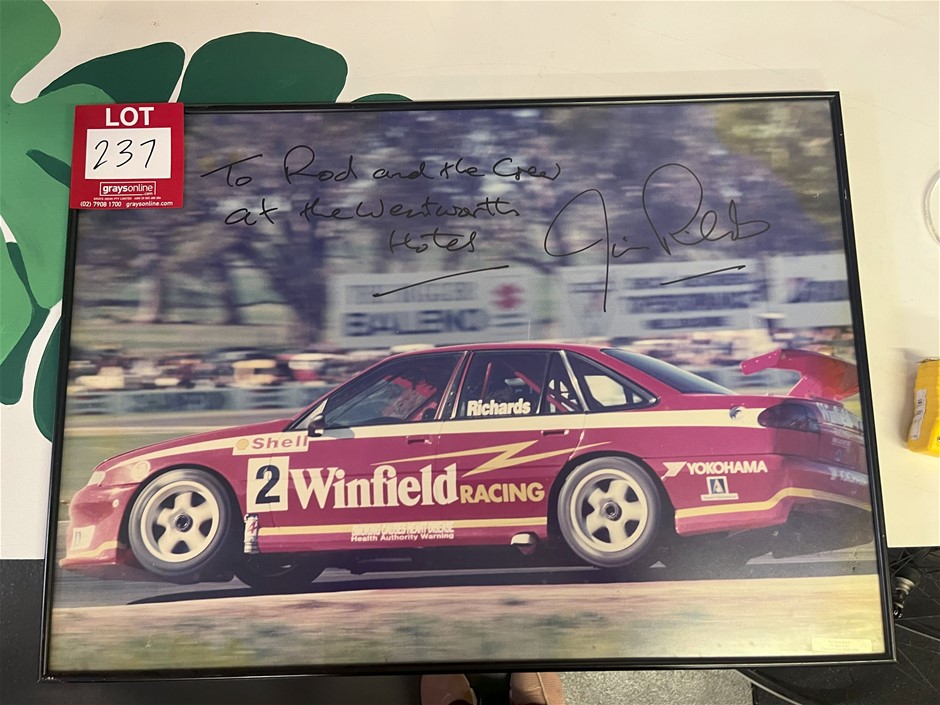 Jim Richards Autographed Memorabilia Holden Winfield Racing Auction ...
