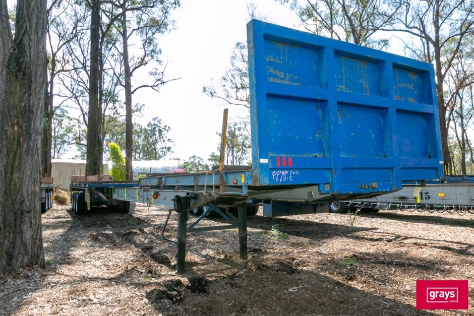 1987 Krueger Trailers ST3-32 Extendable Flat Bed Trailer Auction (0035 ...