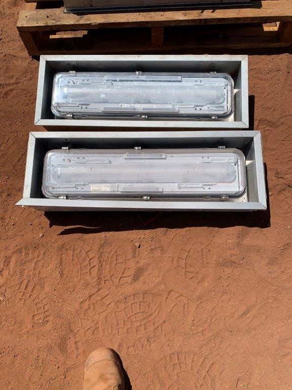 2 x Stainless Steel Marine grade LED Flouro lights Auction (0019 ...