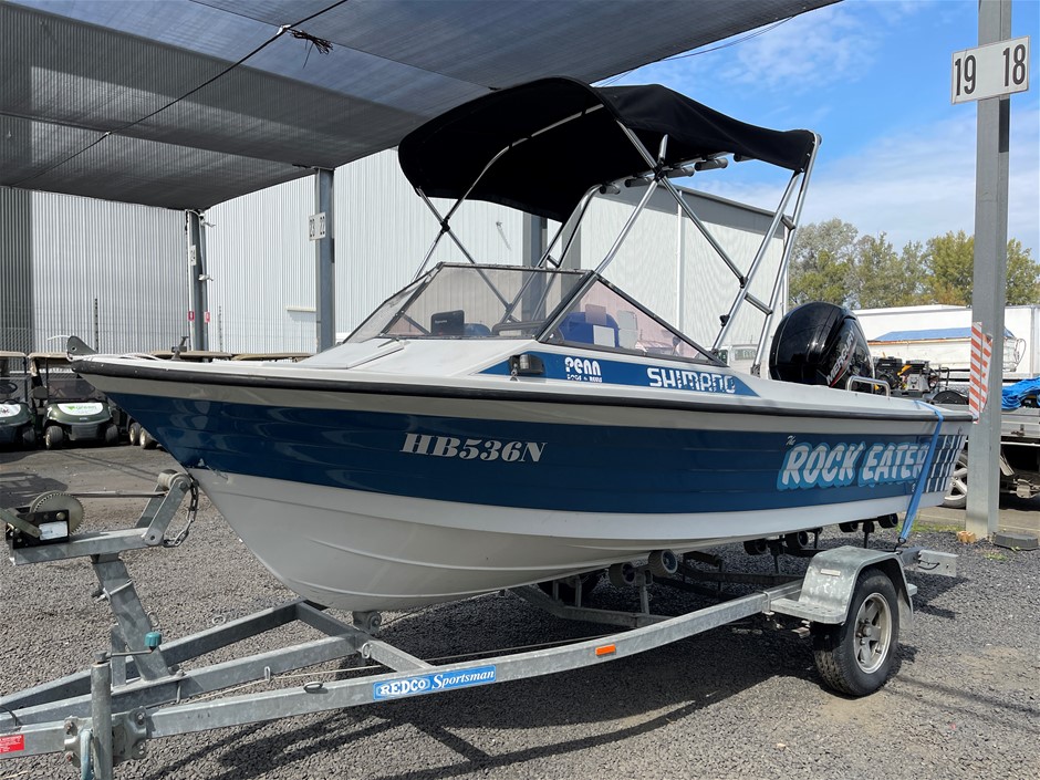 4.8m FIBREGLASS RUNABOUT – 2023 MERCURY 90HP FOUR STROKE Auction (0001 ...