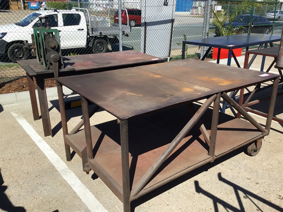 2 x Metal Work Benches Auction (0019-7047256) | Grays Australia