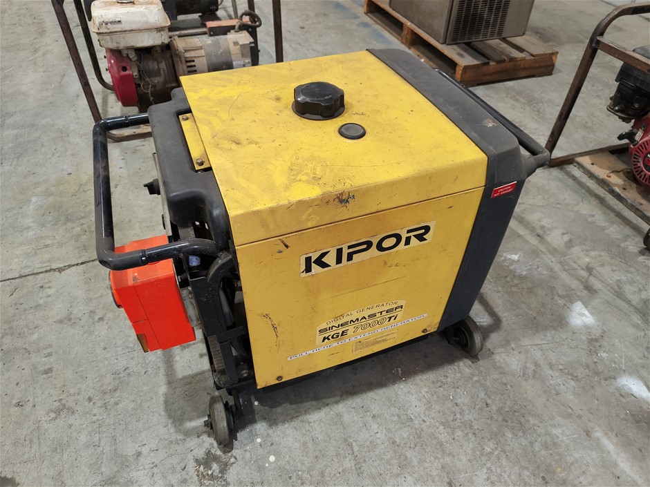 Kipor Sinemaster KGE7000Ti Generator Auction (0006-3026906) | Grays ...