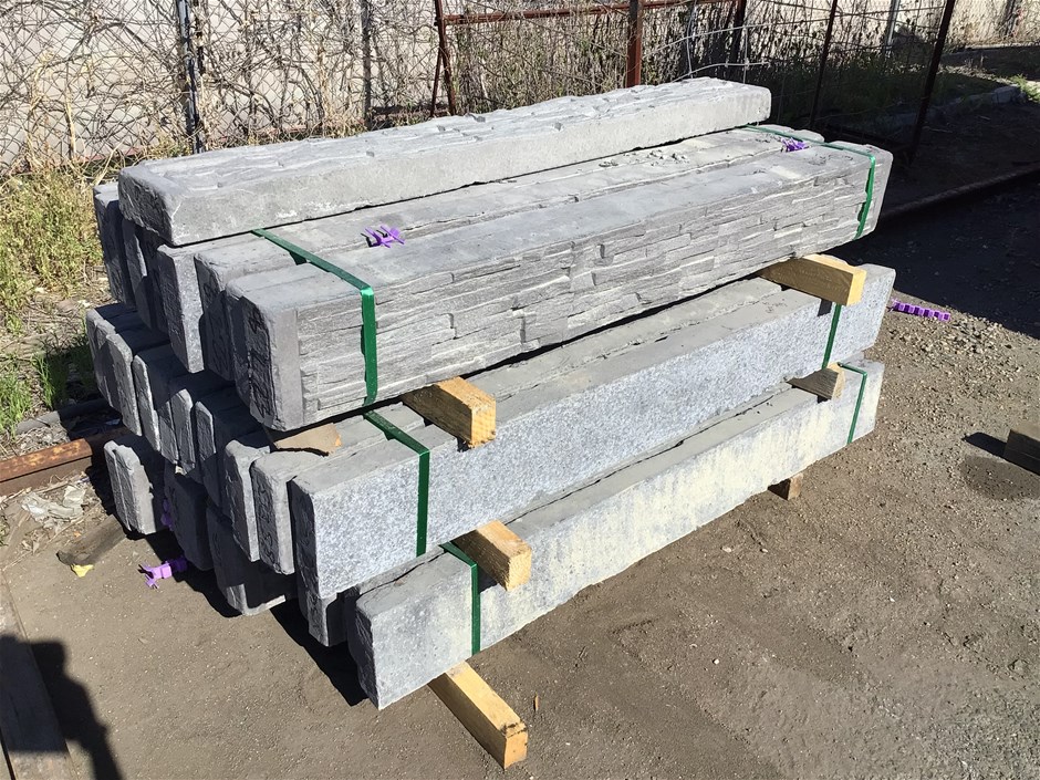 30 x 1600mm Dark Storm Concrete Sleepers (Pack B15) Auction (0015 ...