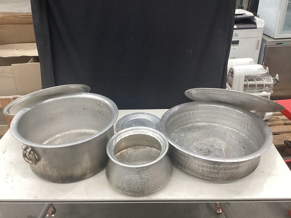 3 x Assorted Smallwares Aluminium Cooking Pots. Auction (0022-3026929 ...