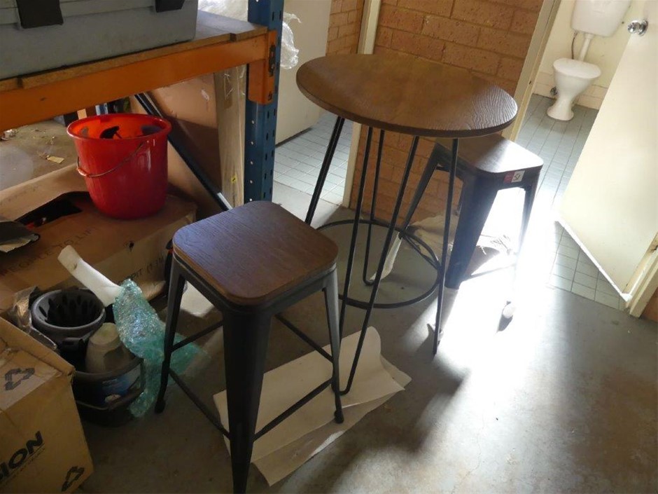 Unused Café Table With 2 Stools Auction (0051-5054128) | Grays Australia