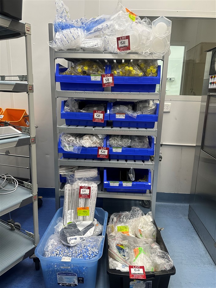 Quantity of assorted general consumables to floor and shelving unit ...