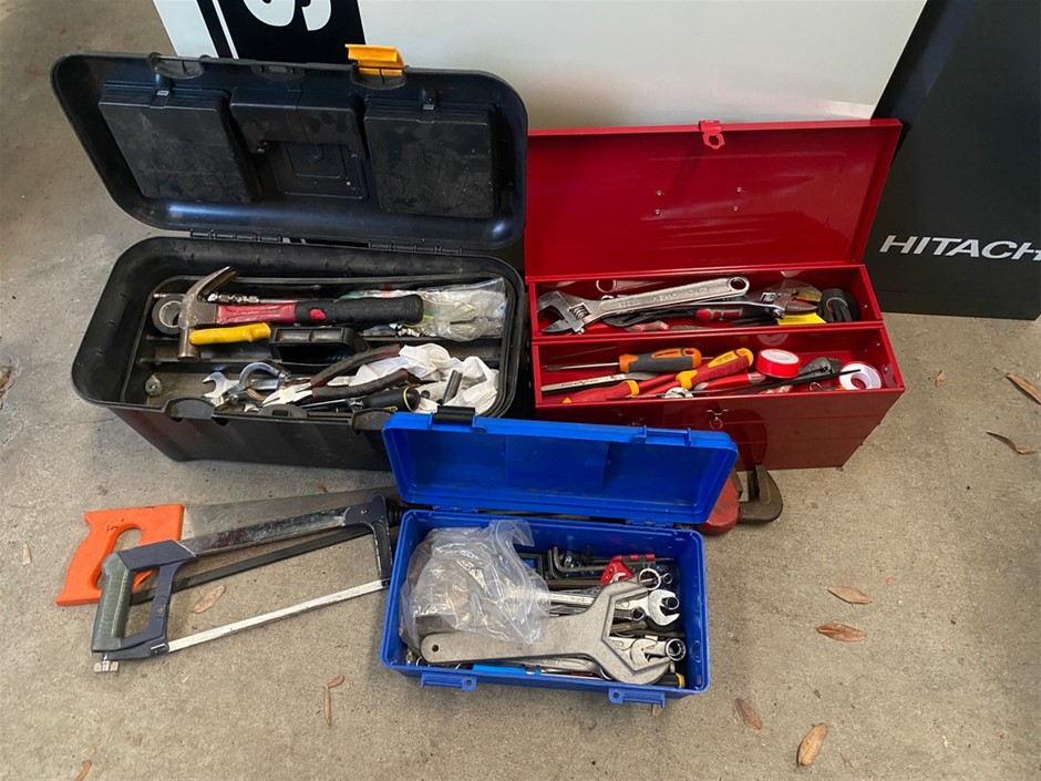3 x Hand tool Boxes with Tools Auction (0345-7047379) | Grays Australia