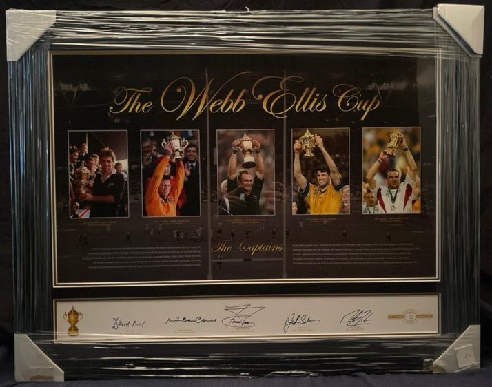 Web Ellis Cup Winning Captains photos & autographs - Framed Auction ...