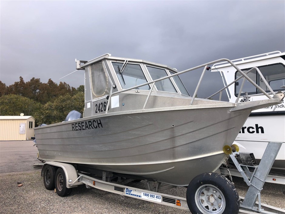 Predator 5.95m Cuddy Runabout Aluminium Boat and Trailer Combination ...