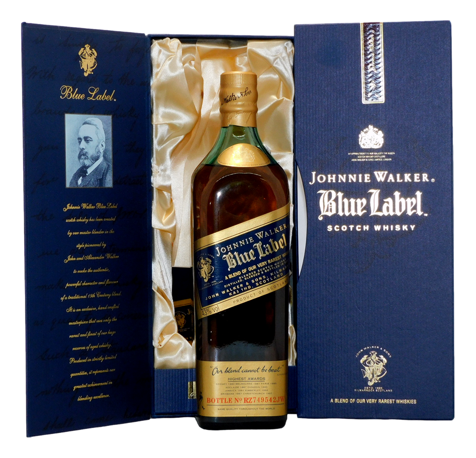 Johnnie Walker Blue Label Gift Boxed (1x 700mL), Scotland. Auction ...