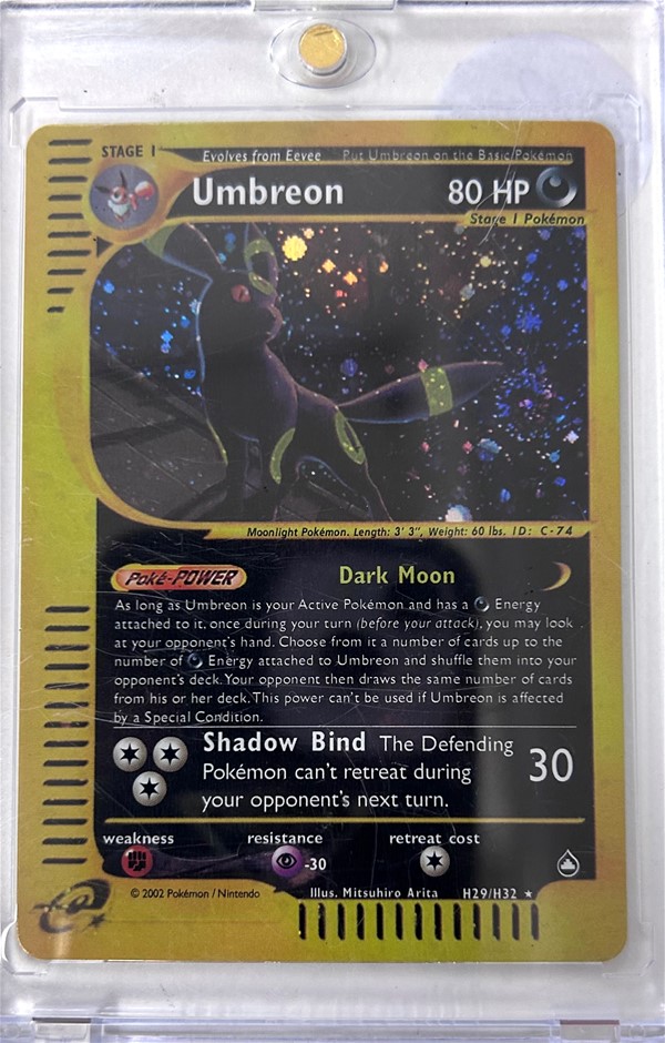 Pokemon Umbreon 80HP Shadow Bind Trading Card Auction (0338-2556092 ...