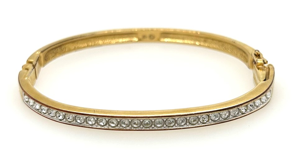 Swarovski Crystal Hinge Bangle With Concealed Clasp Auction (0486 ...