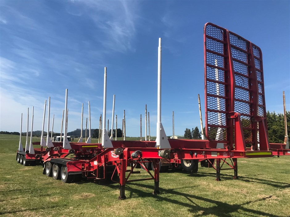 2012 Plunkett Trailers Skel/Eager Beaver Triaxle Log A/B Double ...