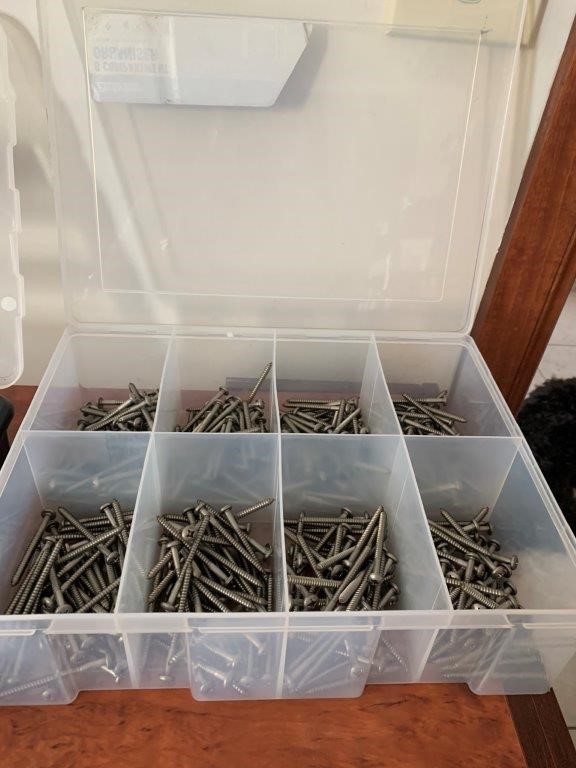 Container Comprising Large Quantity of Stainless Steel Large Screws ...
