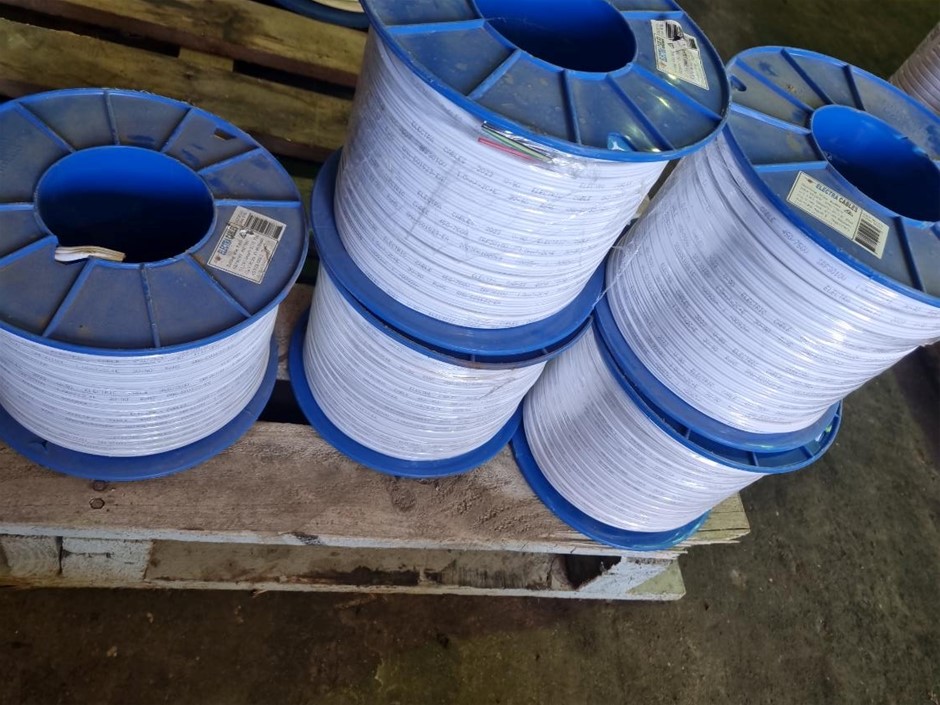5x Rolls of 2 Core + Earth Electrical Wire Auction (0095-9046552 ...