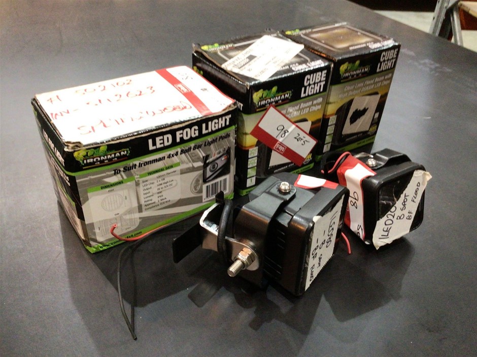 Qty 5 Unused Various Ironman Lights Auction (0098-7048168) | Grays ...