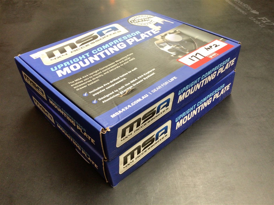 Qty of 2 Unused MSA Compressor Mounting Plates Auction (0177-7048168 ...