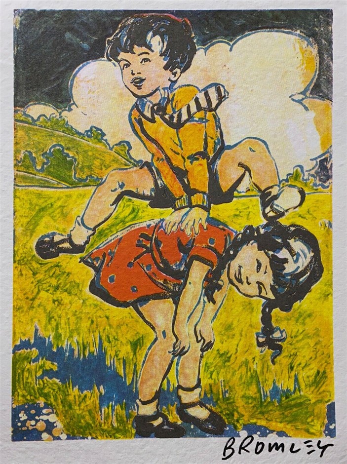 DAVID BROMLEY (1960 - ) Screenprint on Handmade French Paper Auction ...