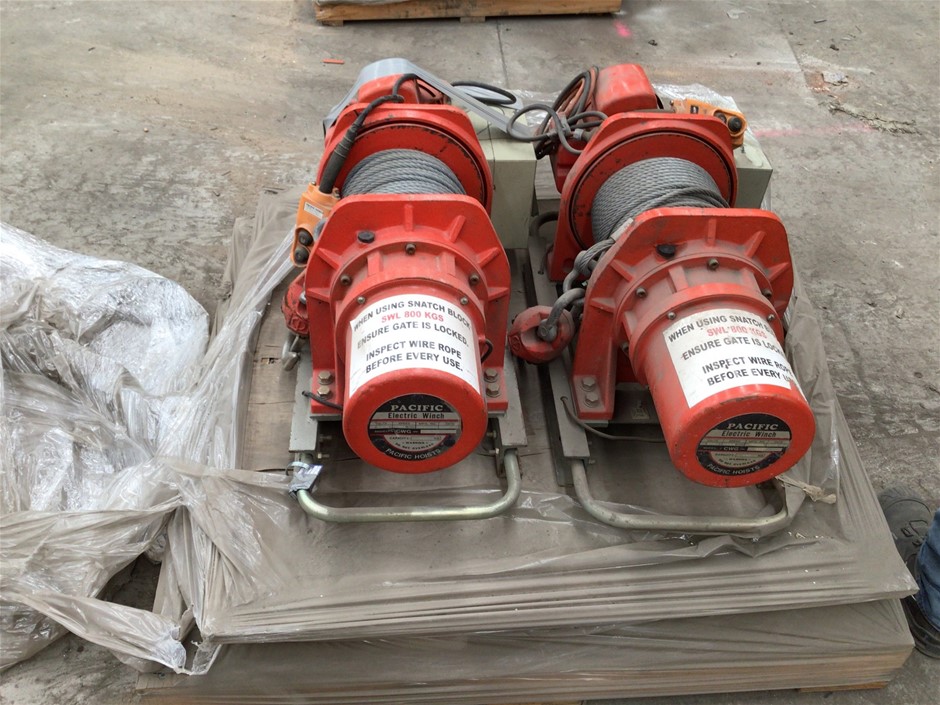 2x Pacific Hoists 400kg Winches Auction (0079-3027420) | Grays Australia