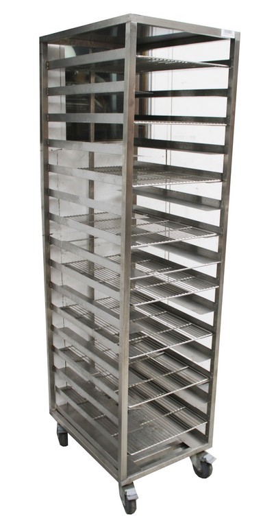 CUSTOM MADE STAINLESS STEEL 16 TIER TROLLEY Auction (0067-5054579 ...