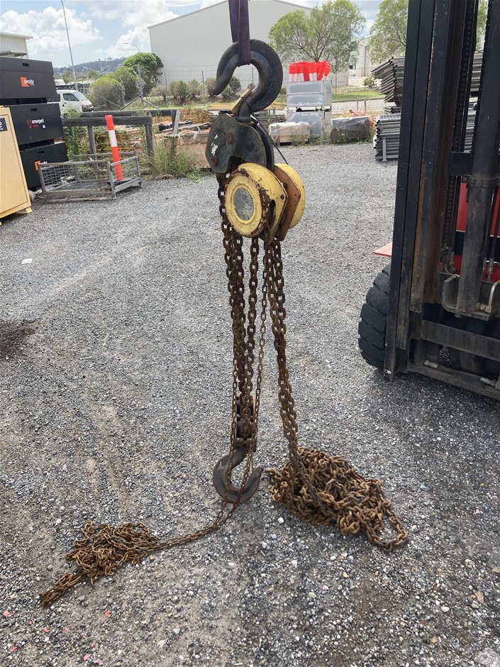 Chain Block - Manual - 10.0t - 6.0m Drop (Gladstone) Auction (0093 ...