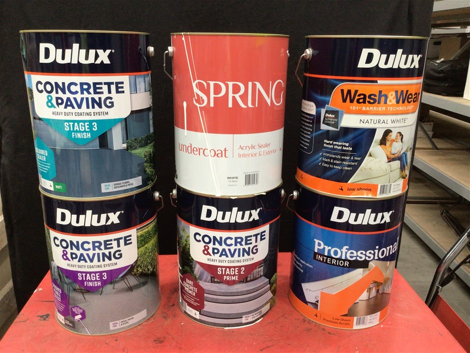 6 x Assorted 10 Litre Tins of Paint. Auction (0012-3027693) | Grays ...