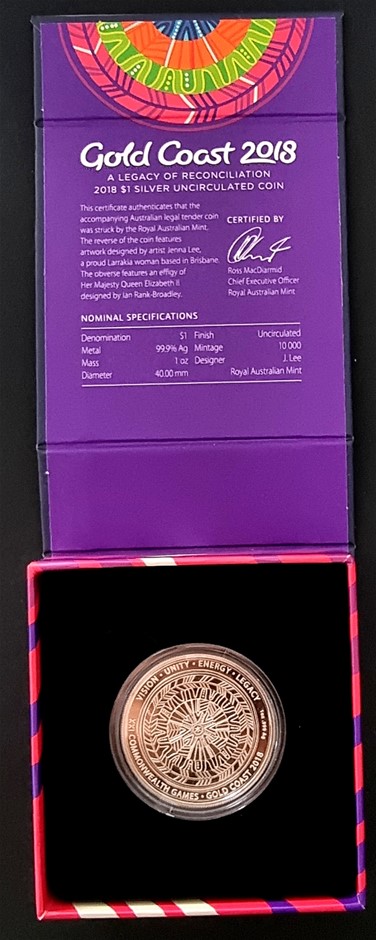 PROOF 1oz SILVER GOLD COAST 2018 COLLECTORS COIN Auction (0008-2557368 ...
