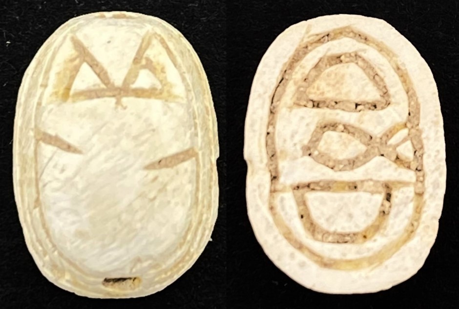 1650-332 B.C. ANCIENT EGYPTIAN STEATITE STONE SCARAB FIGURE WITH ...
