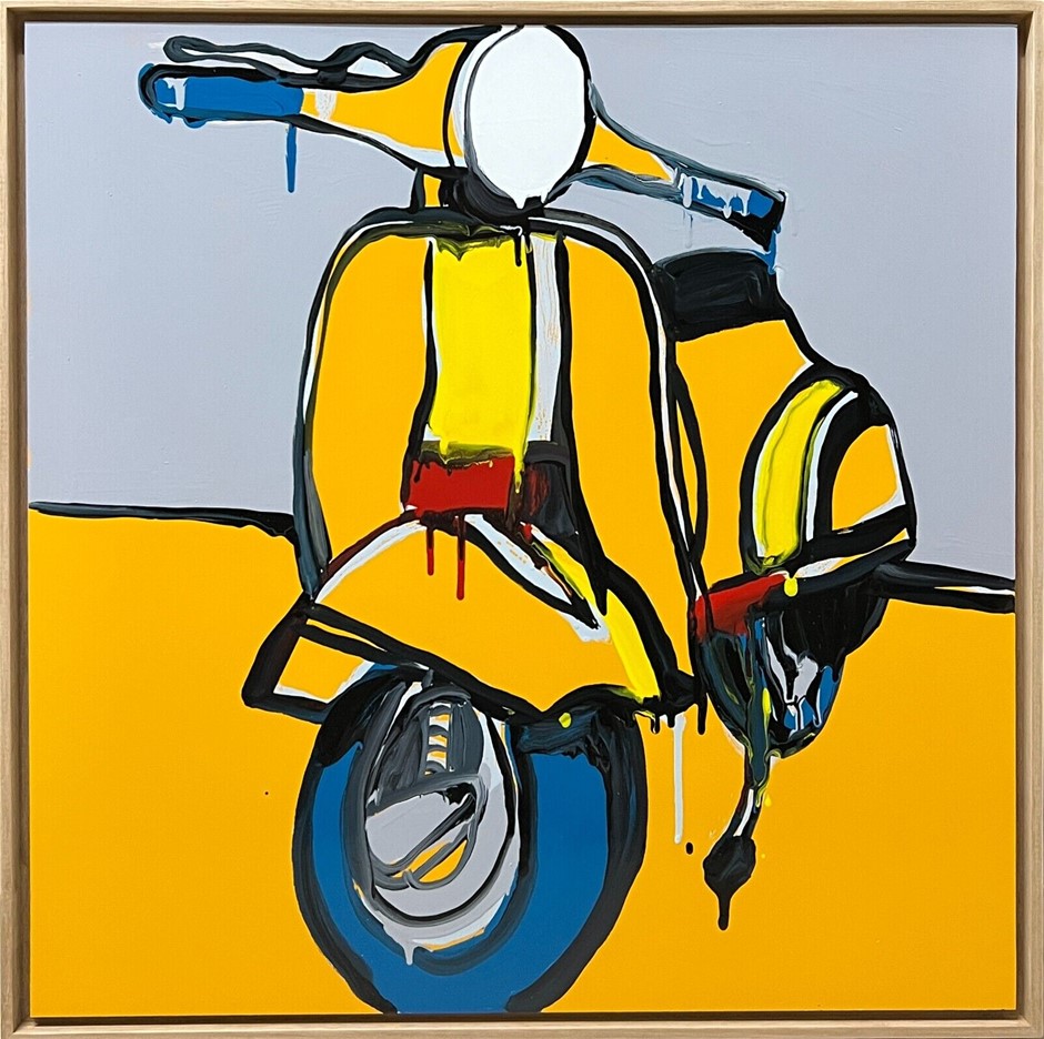 JASPER KNIGHT (1978 - ) Original Enamel Painting on Aluminium - Framed ...