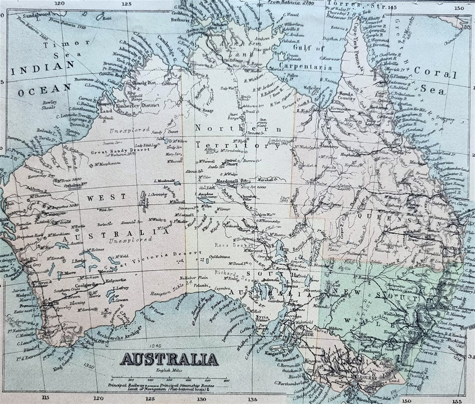 170 YEAR OLD MAP OF AUSTRALIA Auction (0006-2557369) | Grays Australia