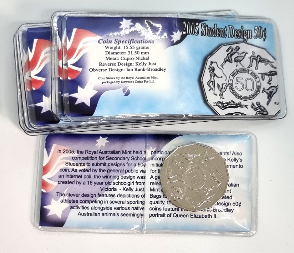 BULK COLLECTION OF STUDENT DESIGN FIFTY CENT COINS Auction (0021 ...